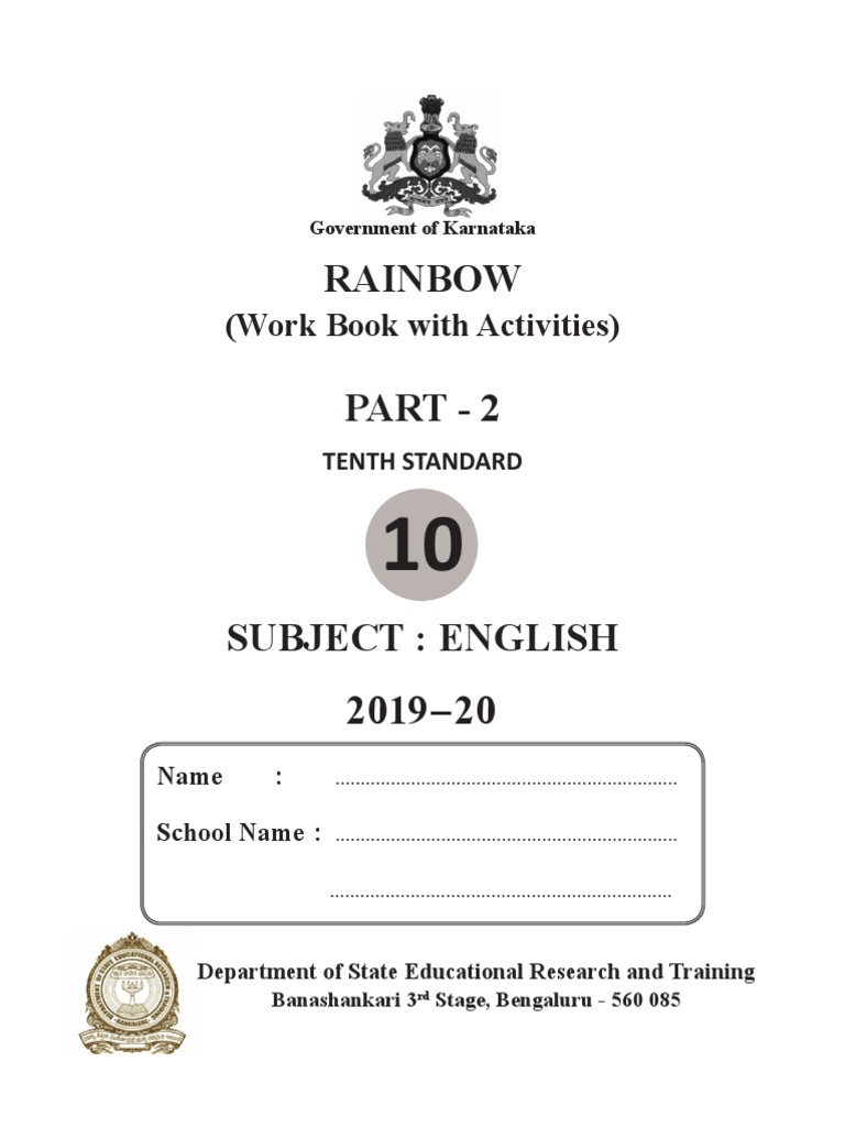 Rainbow Part - 2: (Work Book With Activities) | PDF | Syllable ...