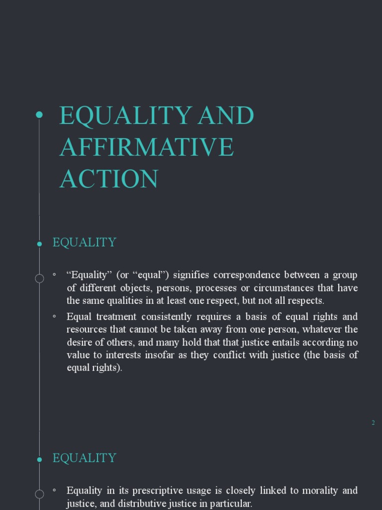 Equality and Affirmative Action | PDF | Affirmative Action | Discrimination