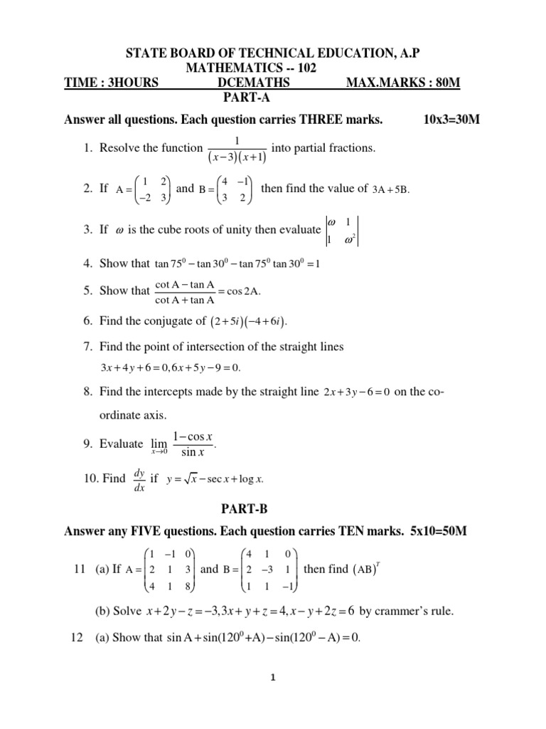 Model Papers c-16 | PDF | Trigonometric Functions | Mathematical Concepts
