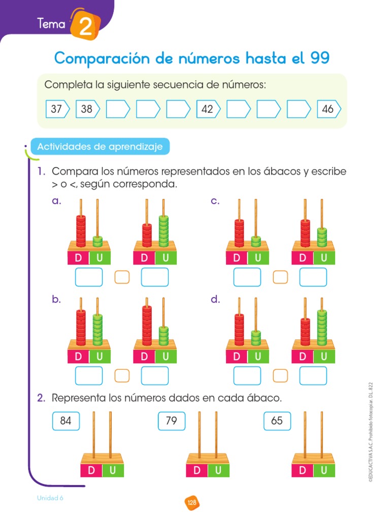 Comparación de Numeros | PDF