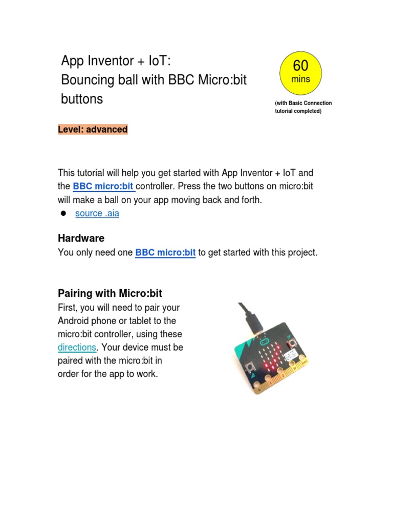 MIT App Inventor Microbit Button | PDF | Information Appliances | Mobile App
