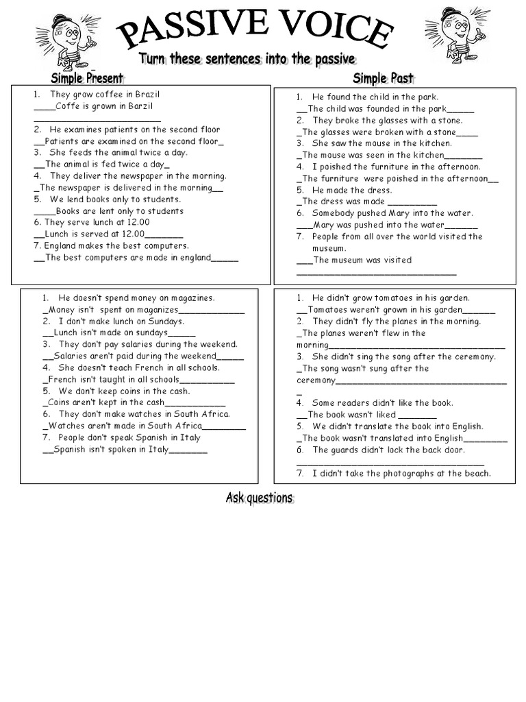 Passive Voice Fun Activities | PDF