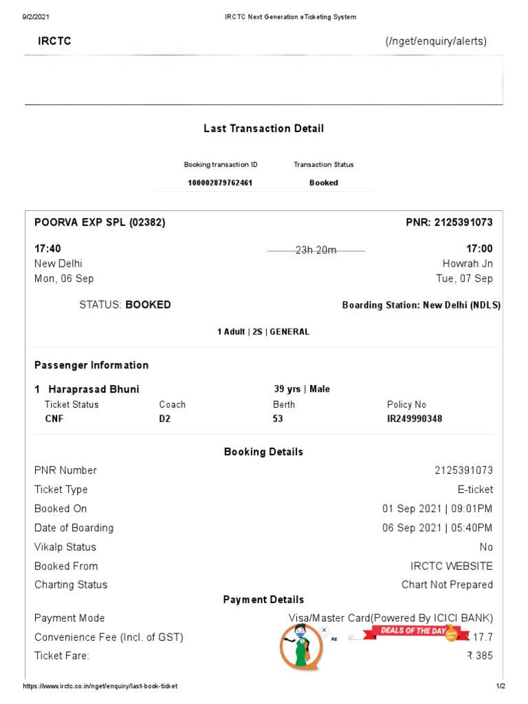 IRCTC Next Generation Ticket Booking | PDF | Service Industries ...