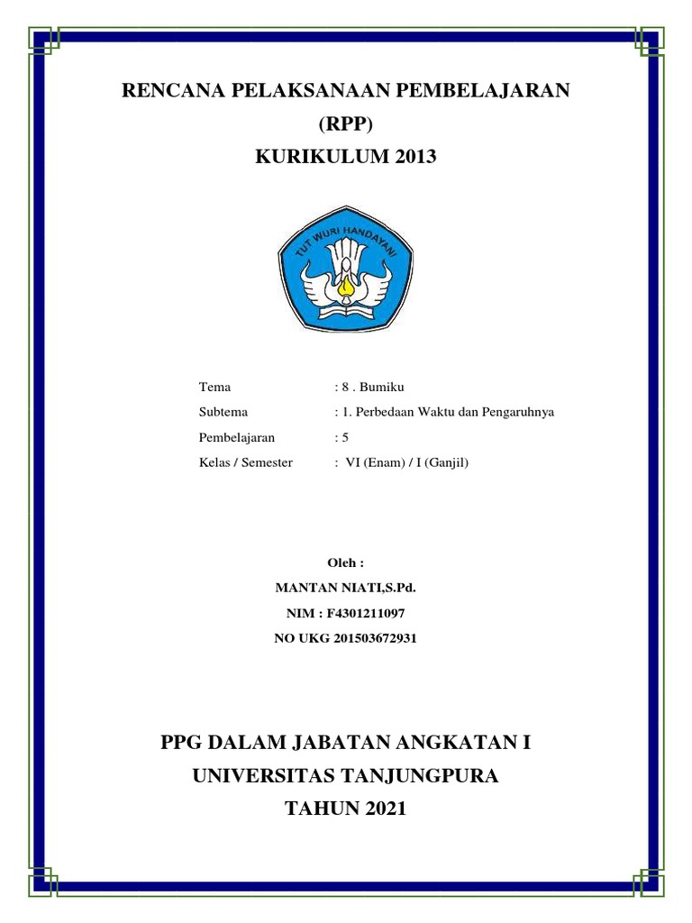 Rencana Pelaksanaan Pembelajaran (RPP) Kurikulum 2013 | PDF | Karier ...