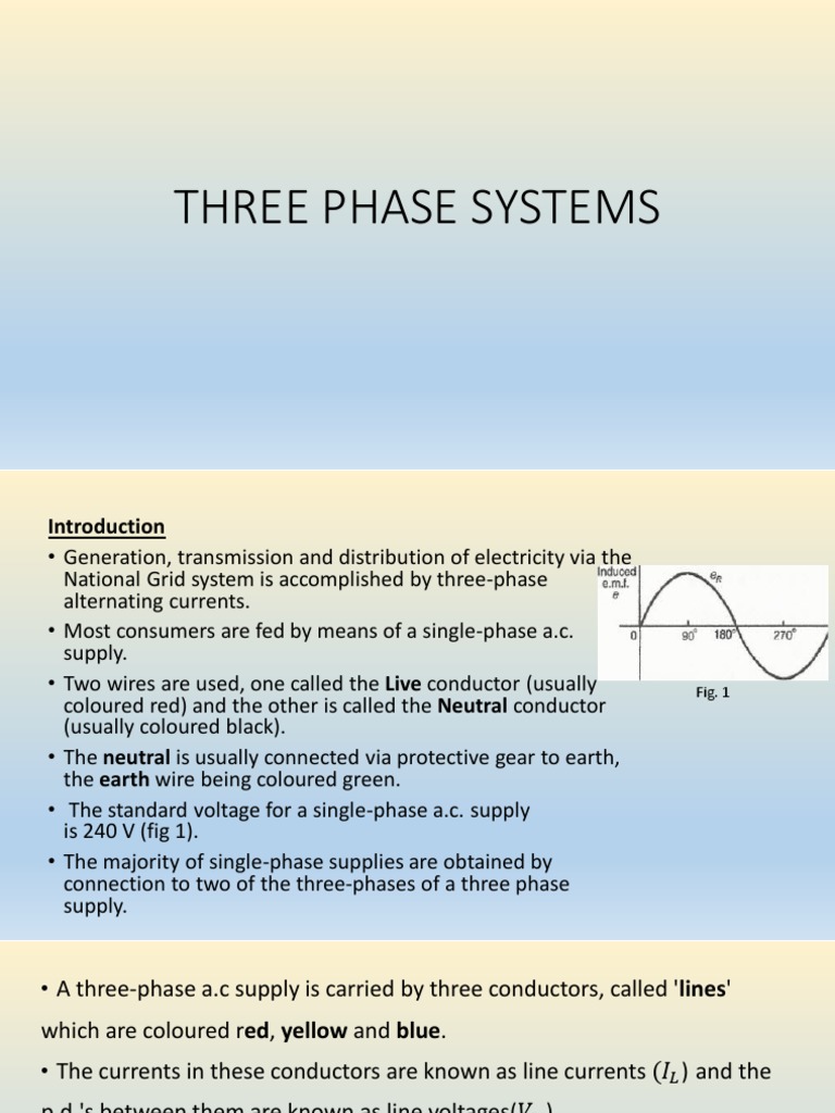 Chapt 10 Three Phase Systems | PDF | Alternating Current | Metrology
