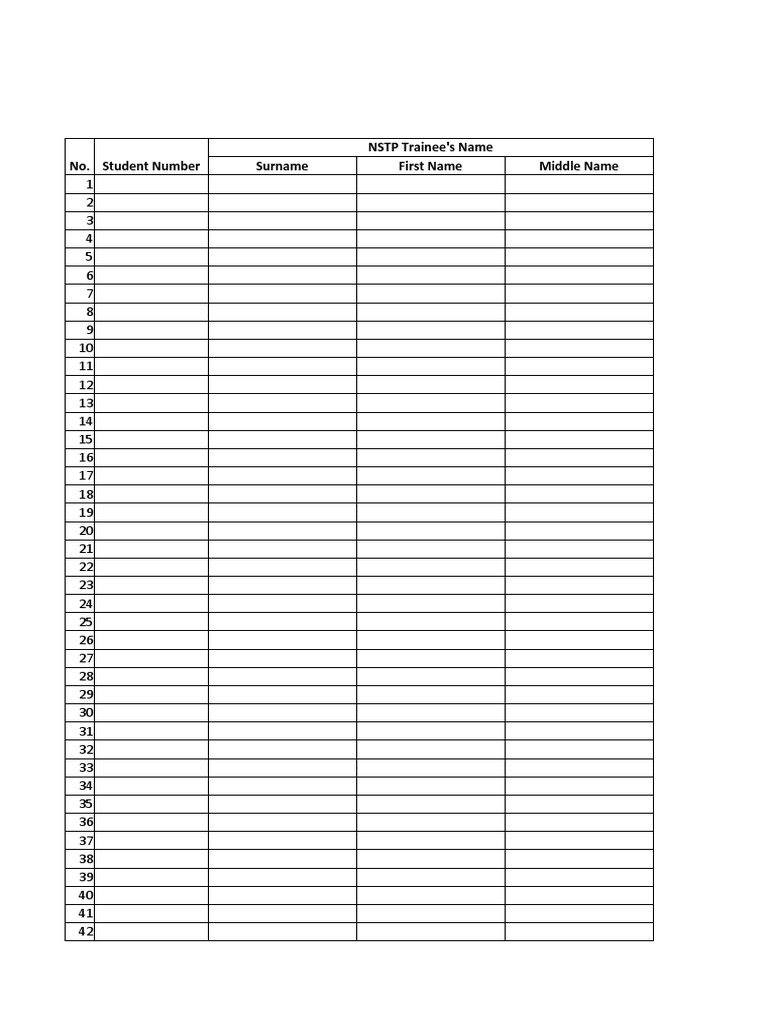 Ched NSTP Oss Form 2b Excel Form | Download Free PDF | Onomastics