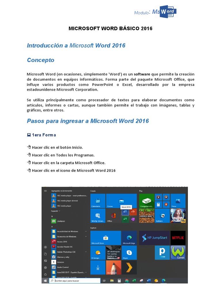 Introduccion A Word | PDF | Microsoft | Microsoft Word