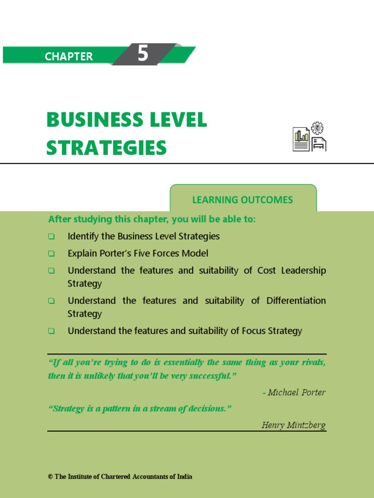 Business Level Strategies: After Studying This Chapter, You Will Be ...