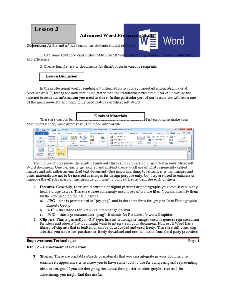 Module 3 Empowerment Technology | PDF | Microsoft Word | Computing