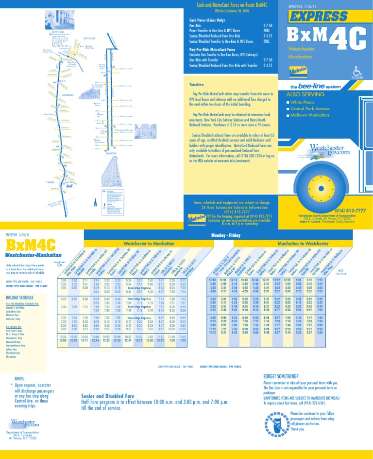 Rte BXM4C Timetable 011011 | PDF | Public Transport | Passenger Rail ...