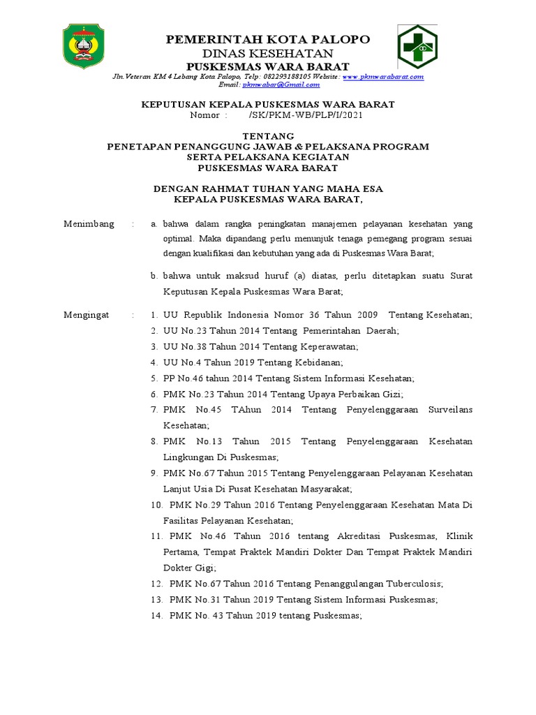 SK Pemegang Program - 21 | PDF