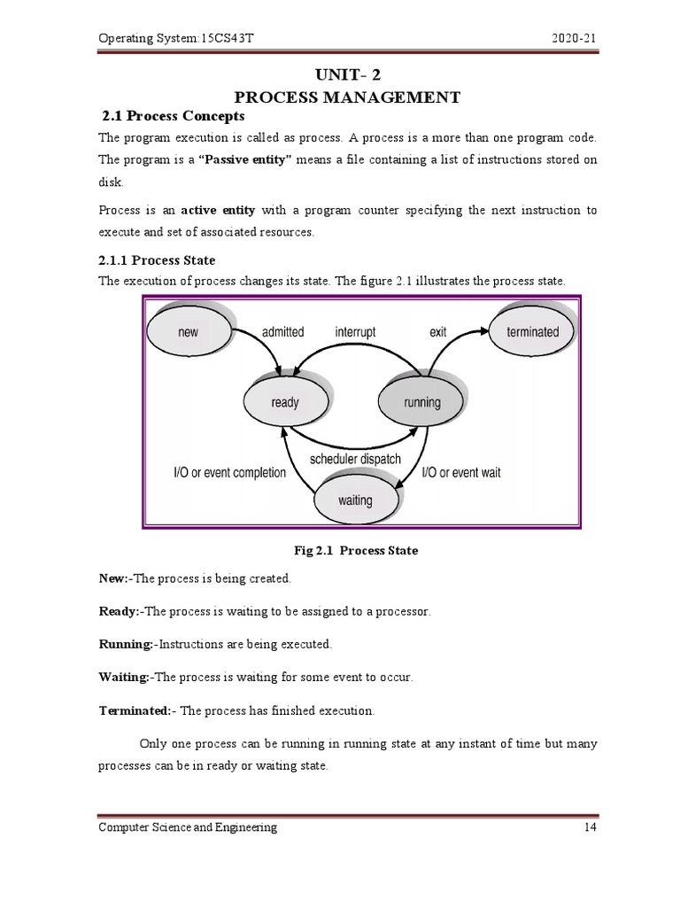 Unit-2 Process Management | PDF | Scheduling (Computing) | Process (Computing)