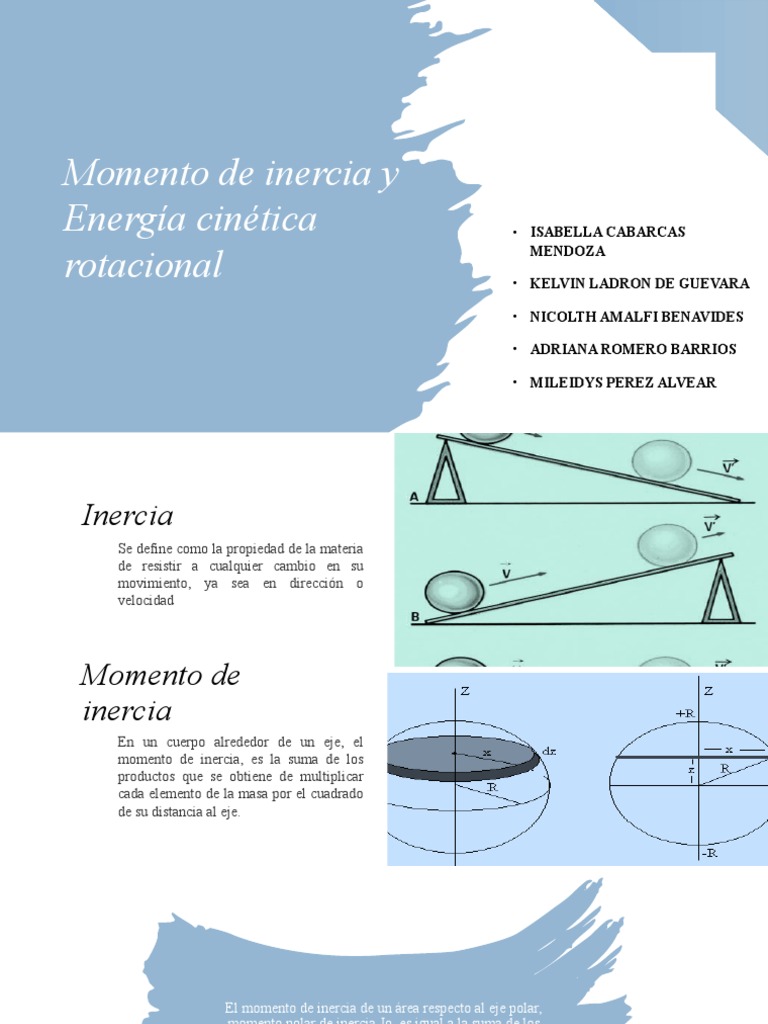 (E.T) Momento de Inercia y Energía Cinética Rotacional | PDF | Rotación ...