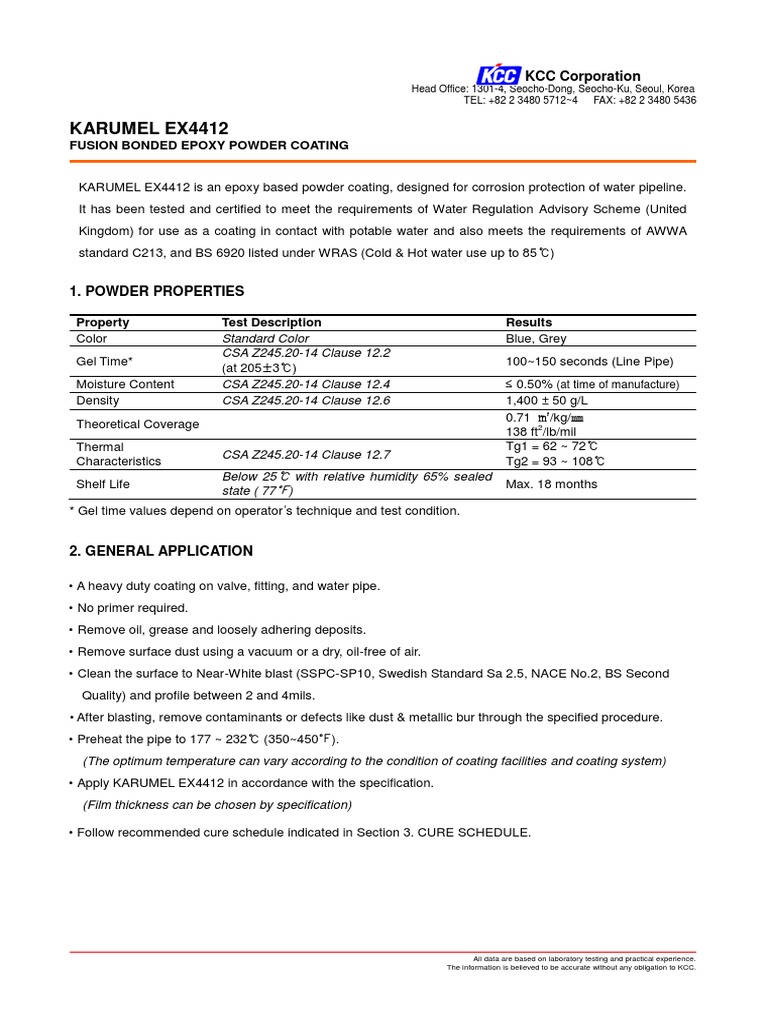 Karumel Ex4412: KCC Corporation | PDF | Physical Sciences | Materials