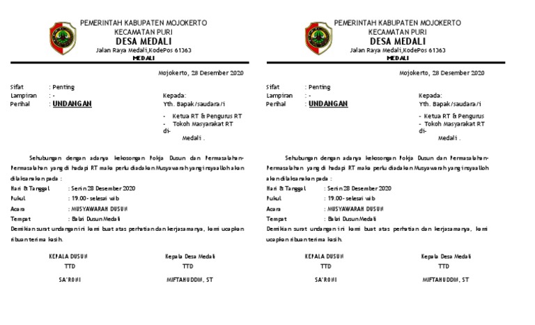 Undangan BDT RT | PDF