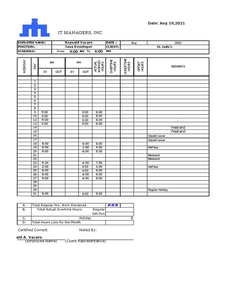 DTR and Ot Form - Project Employee | PDF | Labor Rights | Government