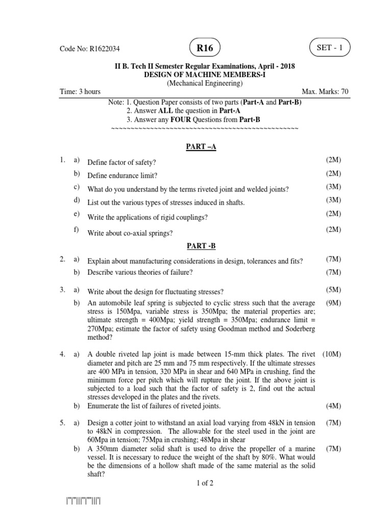 Design of Machine Members-I | PDF | Strength Of Materials | Stress ...