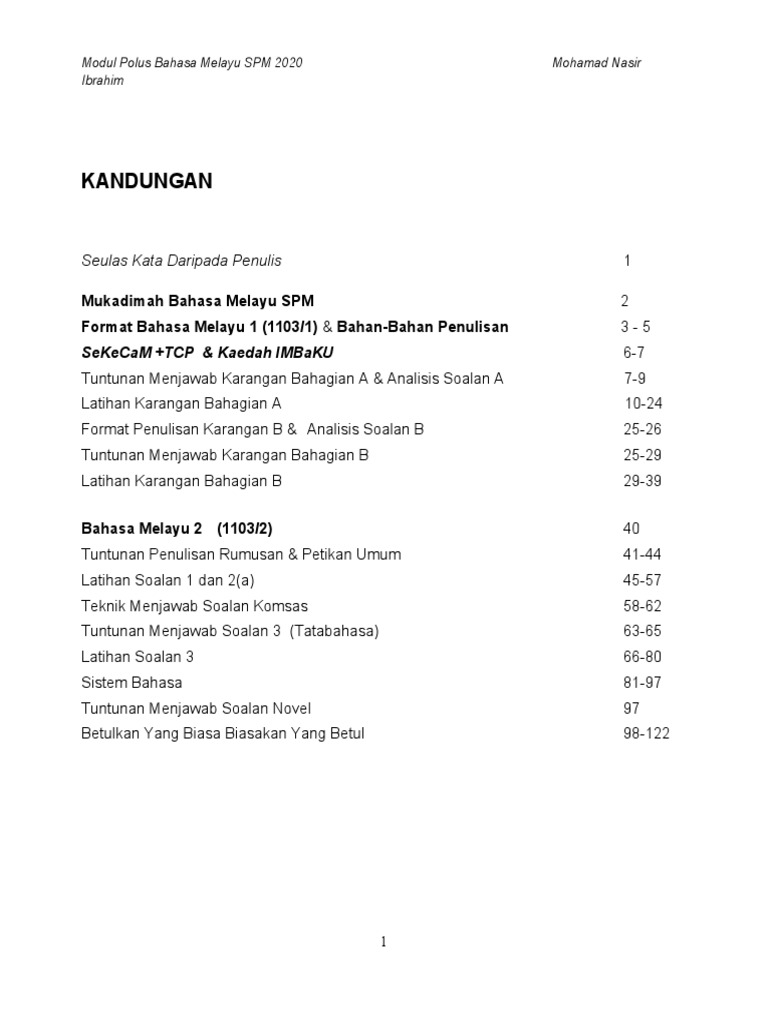 Modul Polus SPM 2020 | PDF