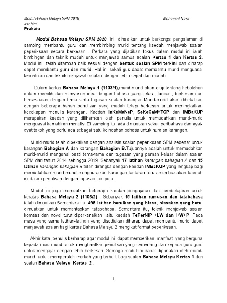 Modul SPM 2020 | PDF