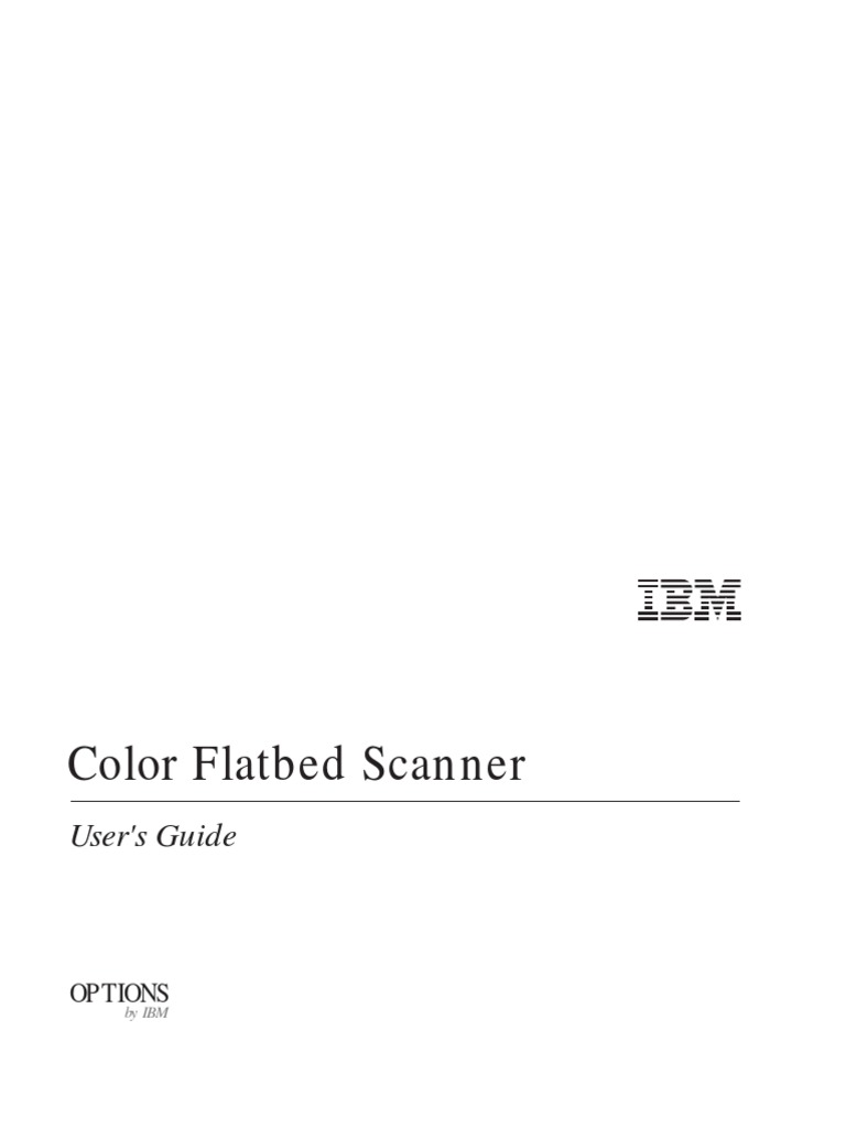 IBM 0275-011 Manual | PDF | Image Scanner | Personal Computers