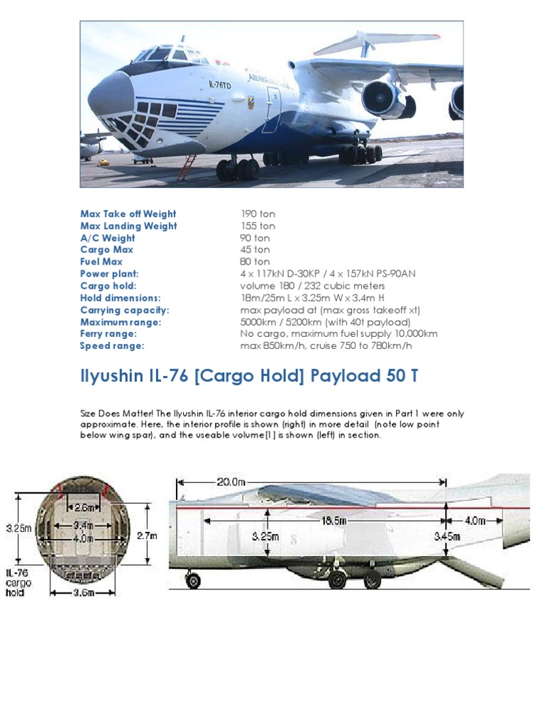Ilyushin IL-76 Cargo Specifications | PDF