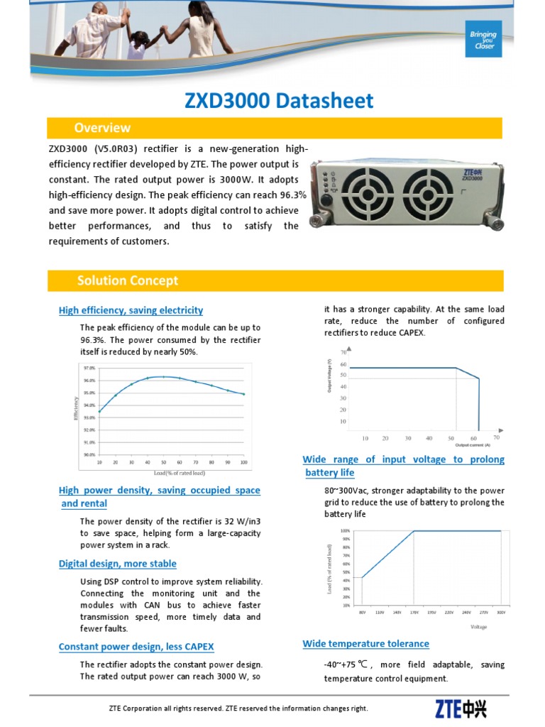 ZXD3000 V5.0 DC Module Datasheet | PDF | Rectifier | Electromagnetism