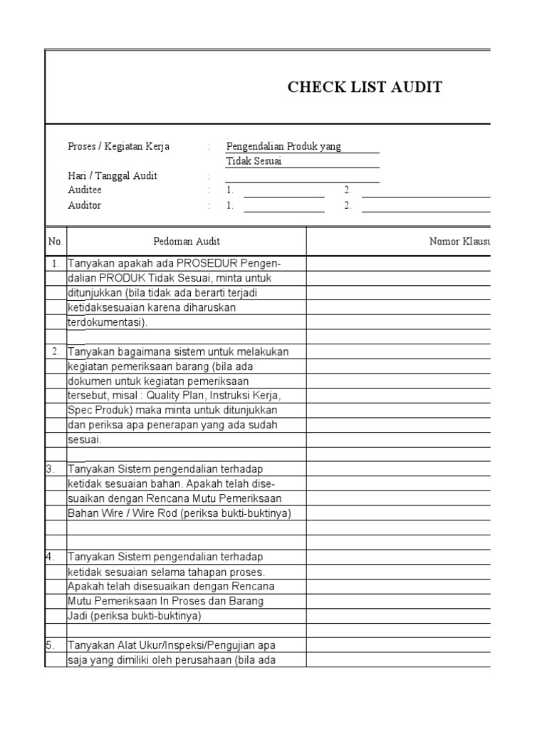 Iso - QC (Pengendalian Produk Tidak Sesuai) | PDF