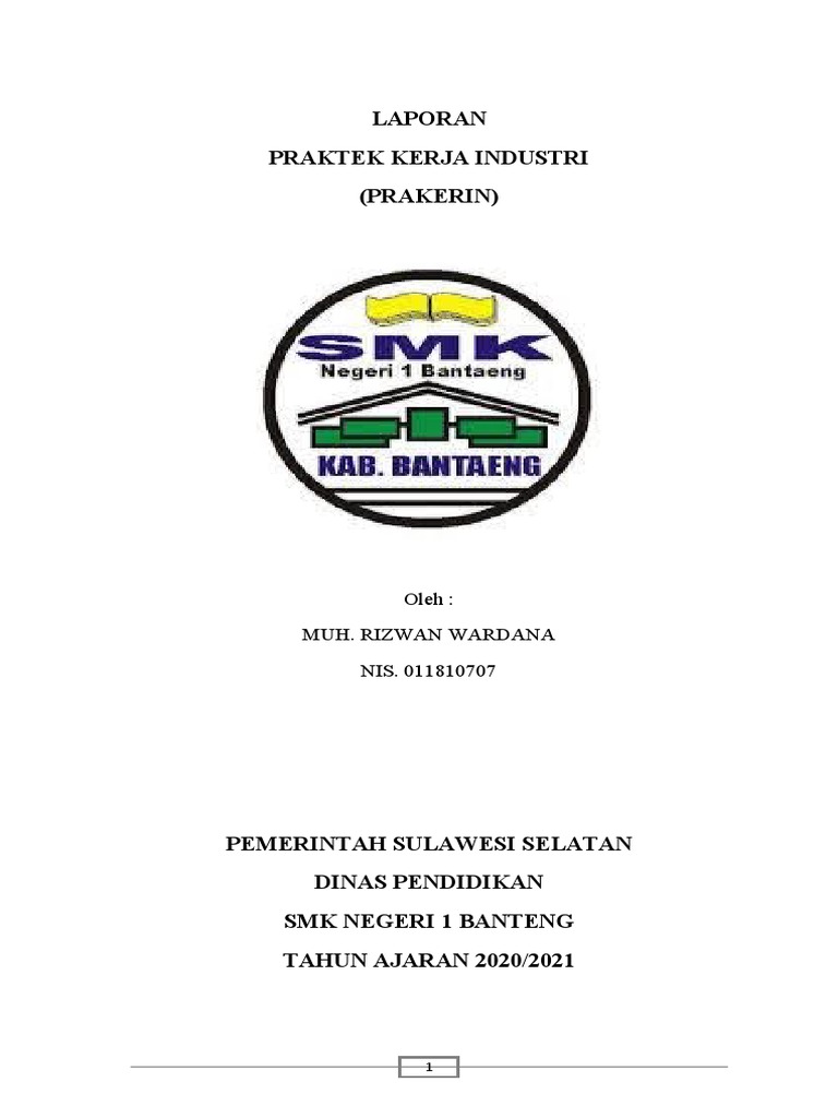 LAPORAN PRAKERIN Muh. Rizwan Wardana | PDF | Karier & Perkembangan | Bisnis