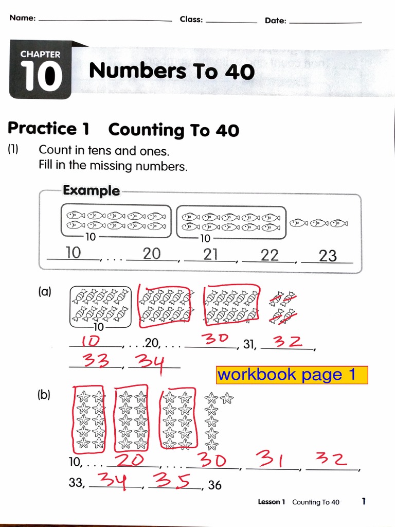 Counting and Comparing Numbers to 40 | PDF | Numbers | Arithmetic