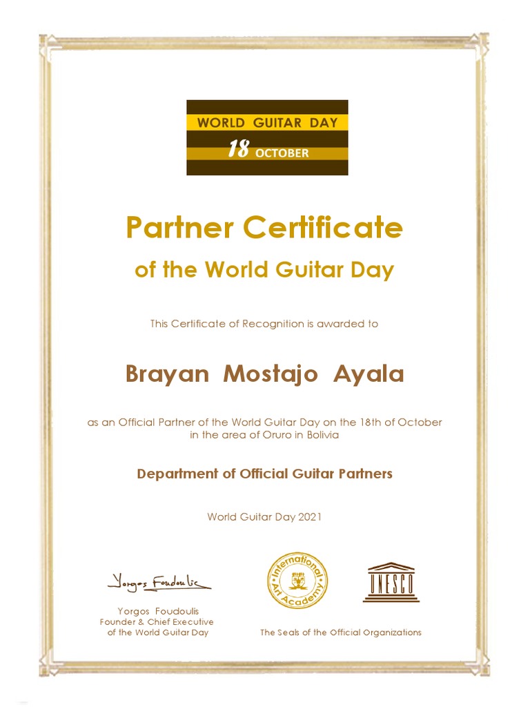 Official Partner Certificate - Brayan Mostajo Ayala | PDF