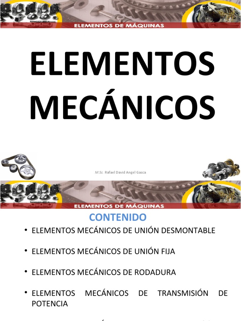 Elementos Mecánicos Rafael D Angel2021 Pdf Bienes Manufacturados