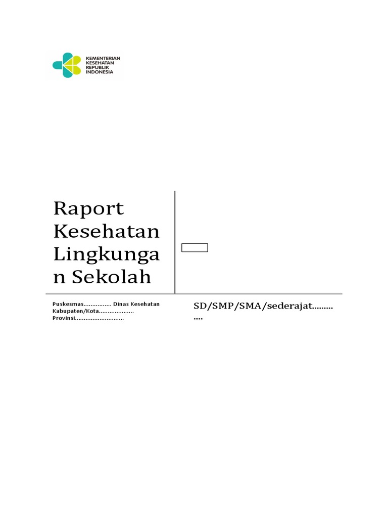 COVER Raport Kesehatan Lingkungan Sekolah | PDF
