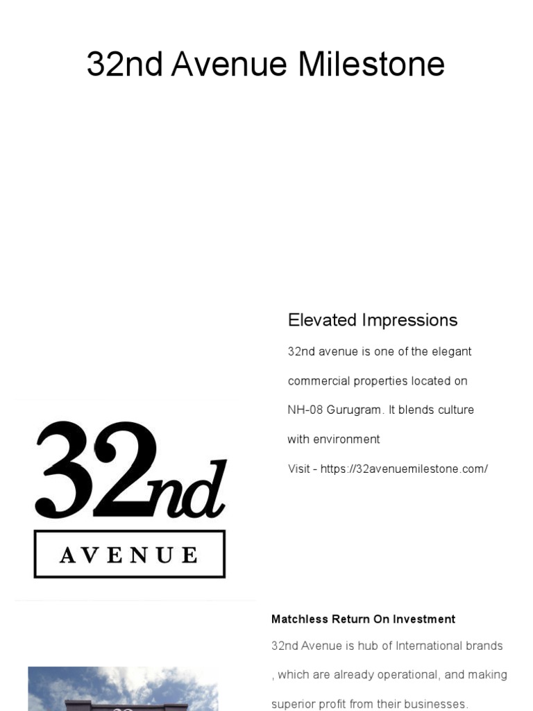 32nd Avenue Milestone | PDF | Law | Home & Garden