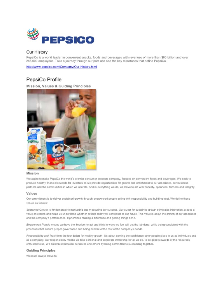 Pepsico Assignment | PDF | Pepsi Co | Sustainability