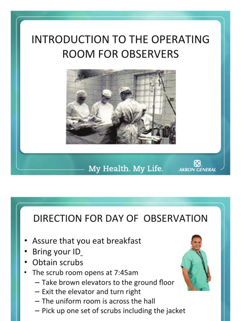Operating Room Observer Guidelines | PDF | Surgery | Anesthesia