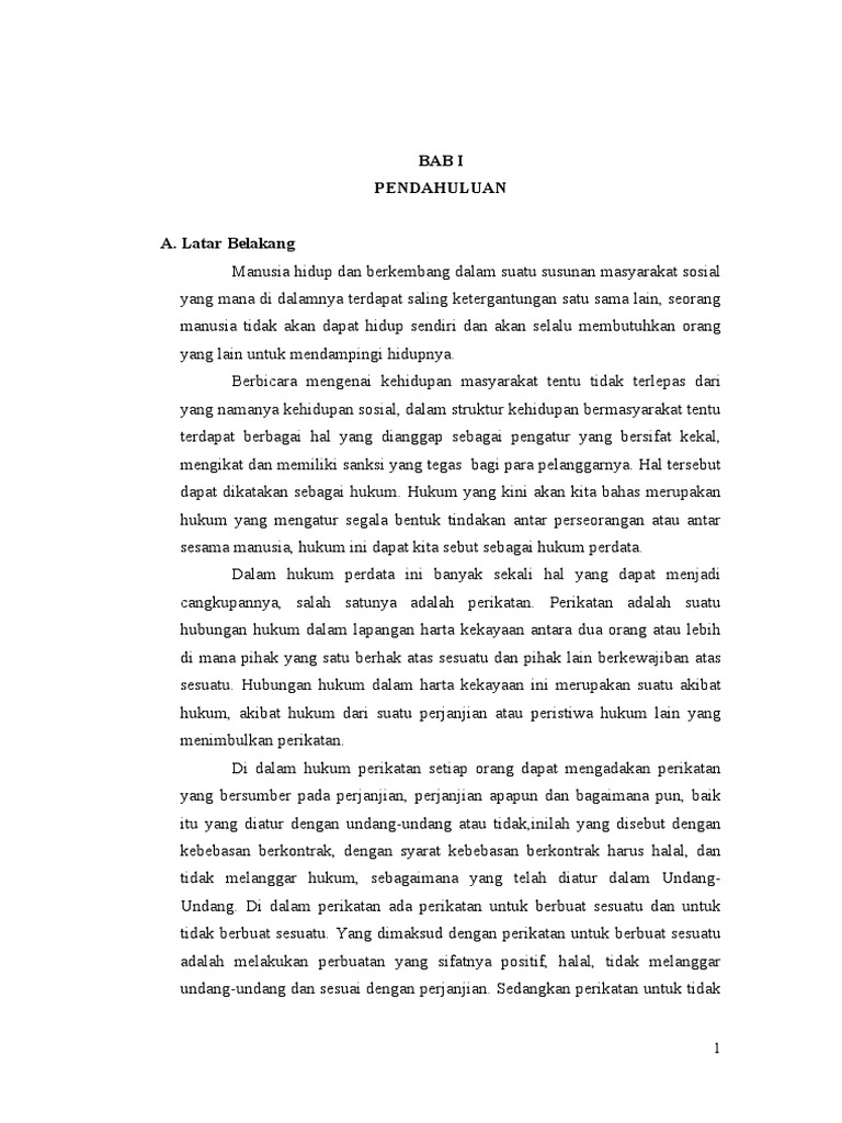 Konsep dan Sumber Hukum Perikatan | PDF