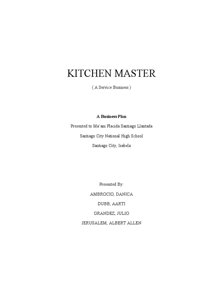 Business Plan Entrep | PDF | Restaurants | Foods