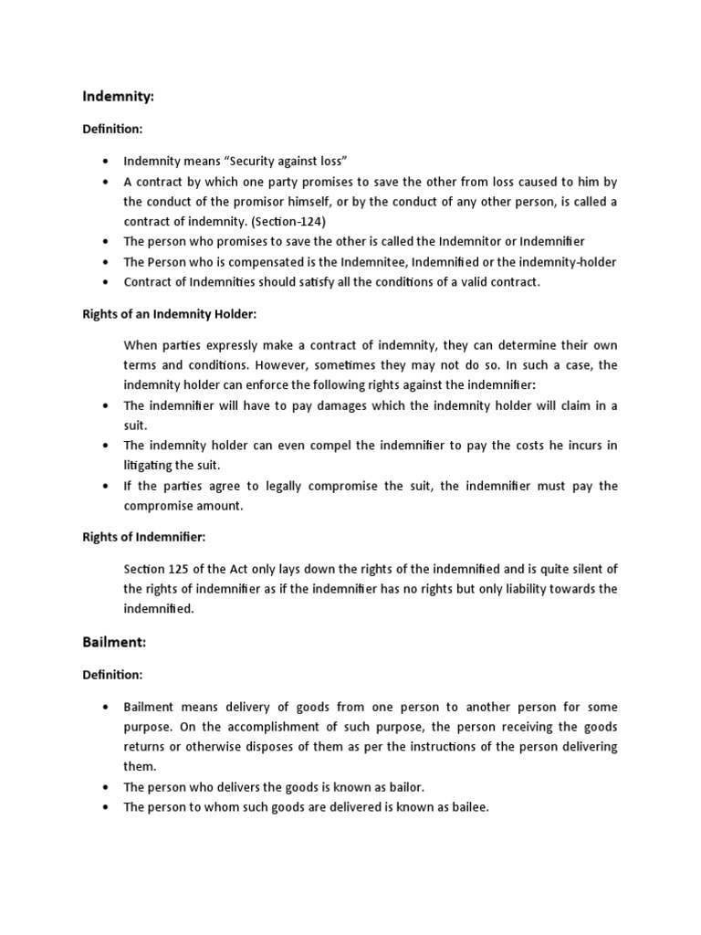 Special Contracts | PDF | Indemnity | Common Law