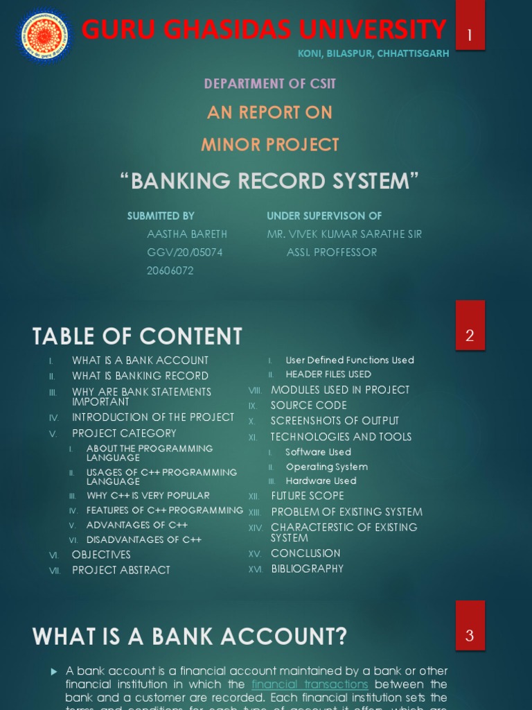 of MP (Banking REcord System | PDF | C++ | Computer Programming
