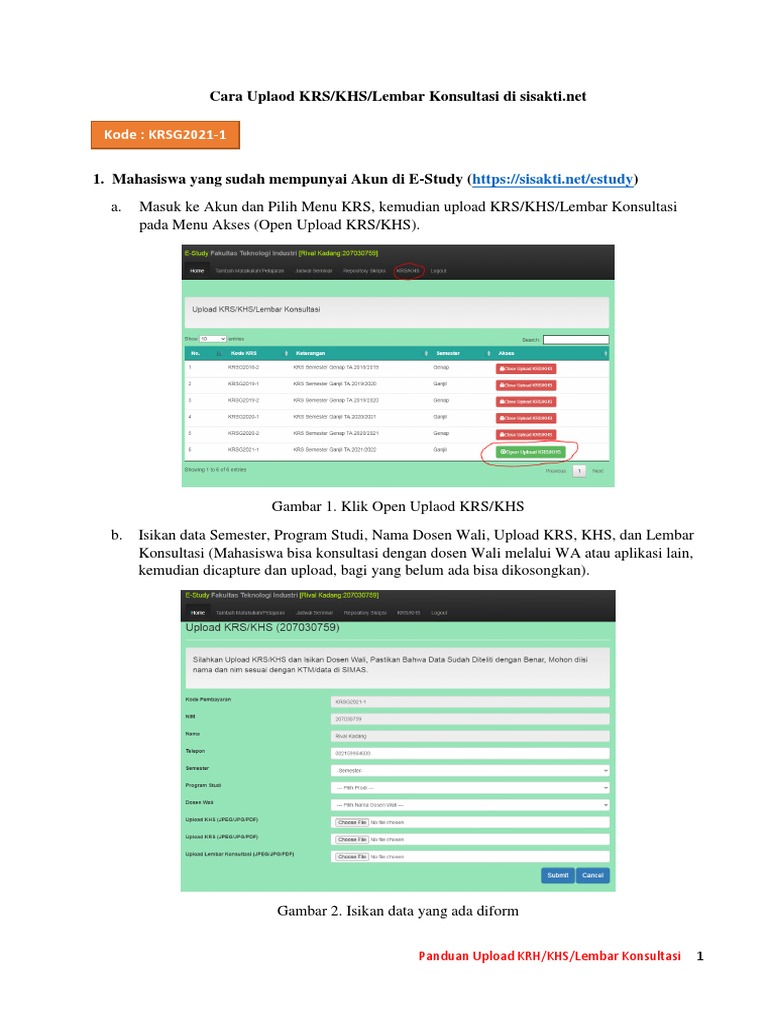 Tutorial Uplaod KRS - KHS UNIBA | PDF | Karier & Perkembangan