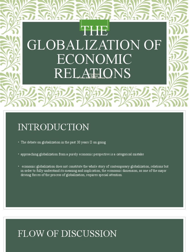 Unit 3 Globalization of Economic Relations | PDF | Globalization | Money