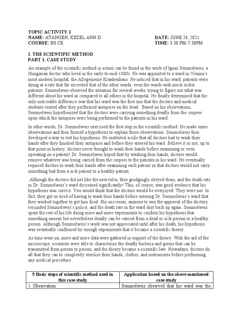 Scientific Method Case Study | PDF | Experiment | Quantitative Research