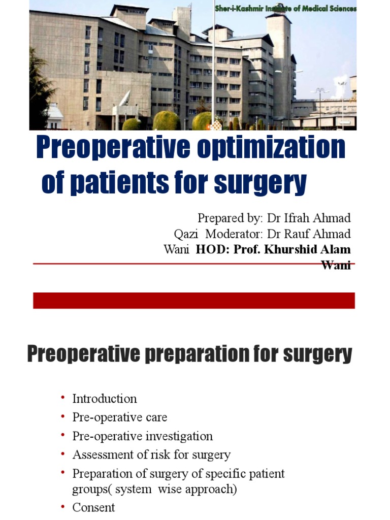 Preoperative Preparation of Patients For Surgery 160218143916 | PDF ...