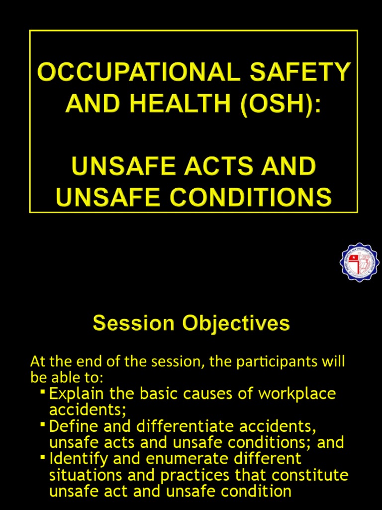 Unsafe Act and Unsafe Condition | Download Free PDF | Safety | Workplace