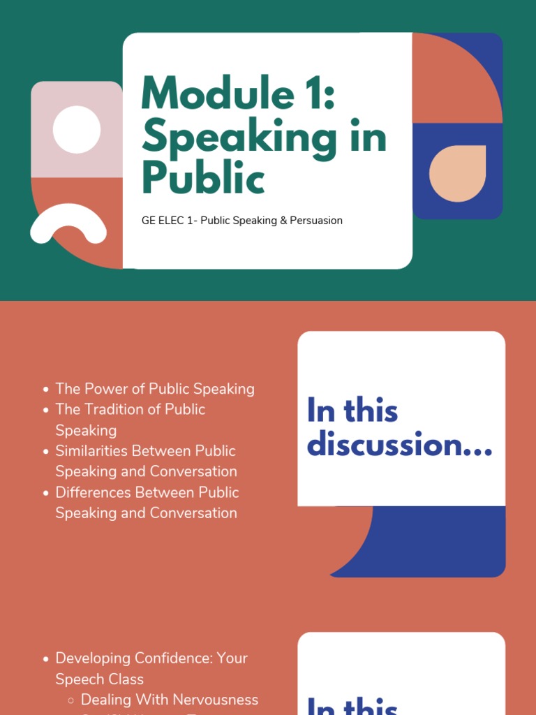 Ge Elec 1 - Chapter 1 | PDF | Public Speaking | Communication