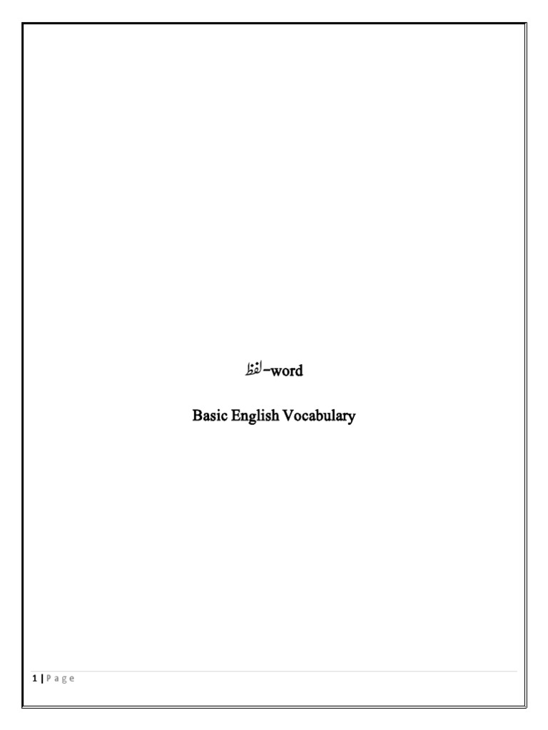 2 Basic English Vocabulary Word | PDF | Word | Chutney