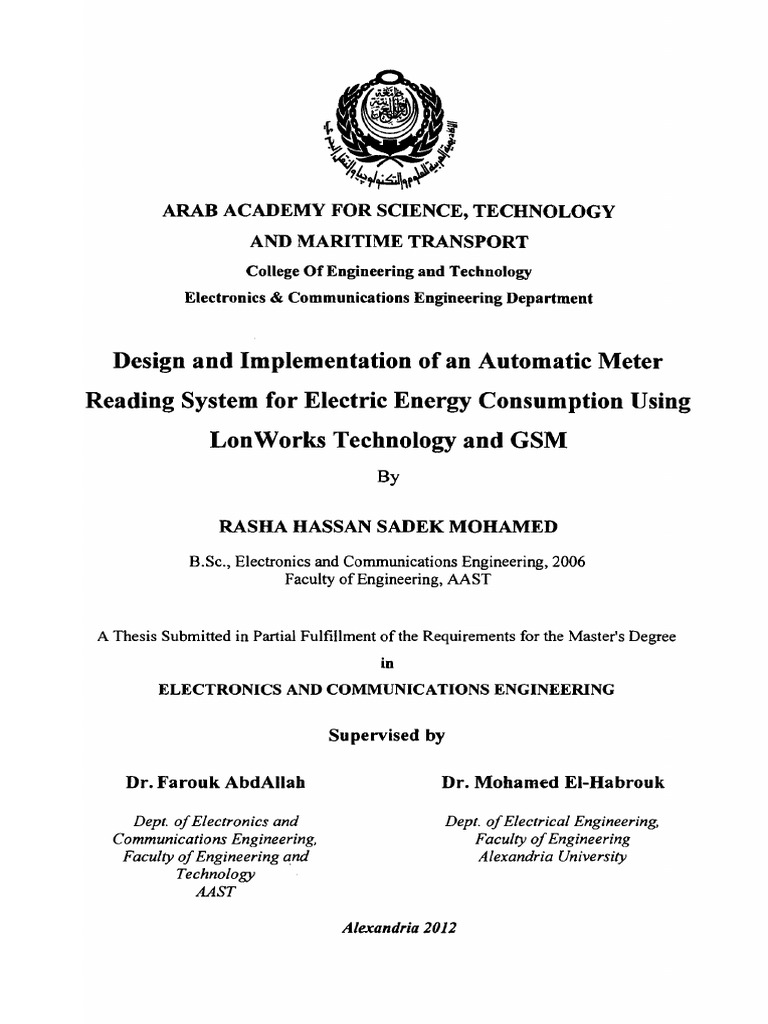 Design and Implementation of An Automatic Meter Reading System For ...
