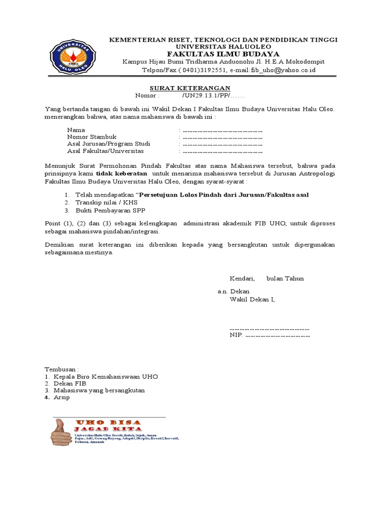 Surat Keterangan Integrasi | PDF