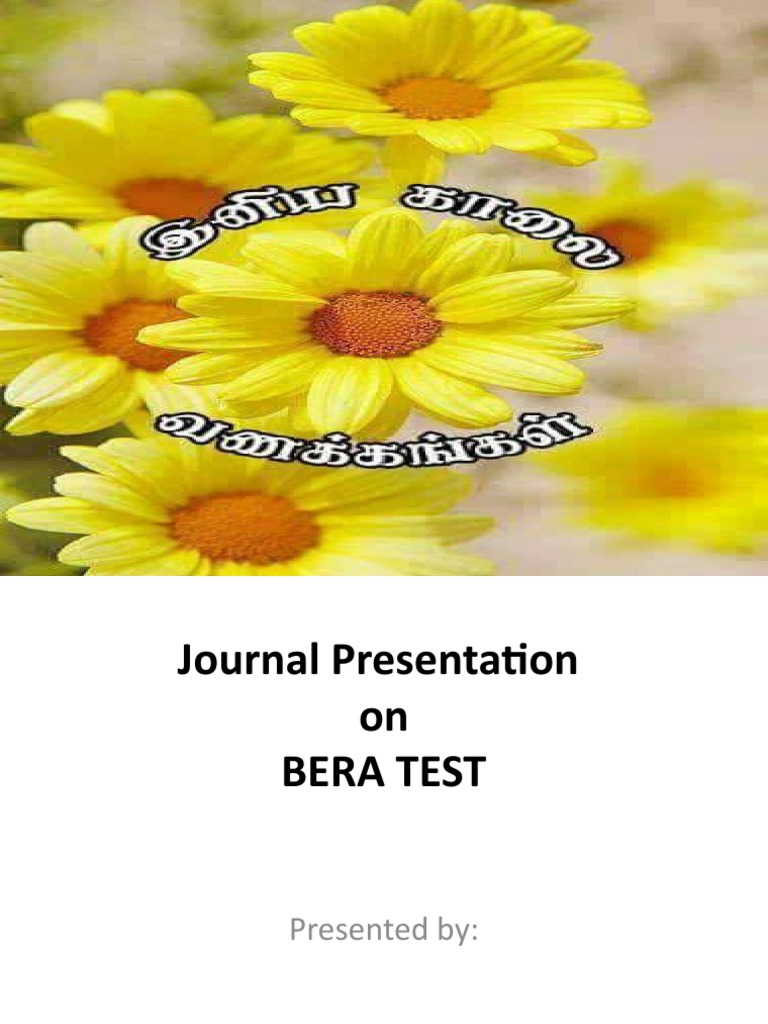 Bera Test | PDF | Hearing | Hearing Loss