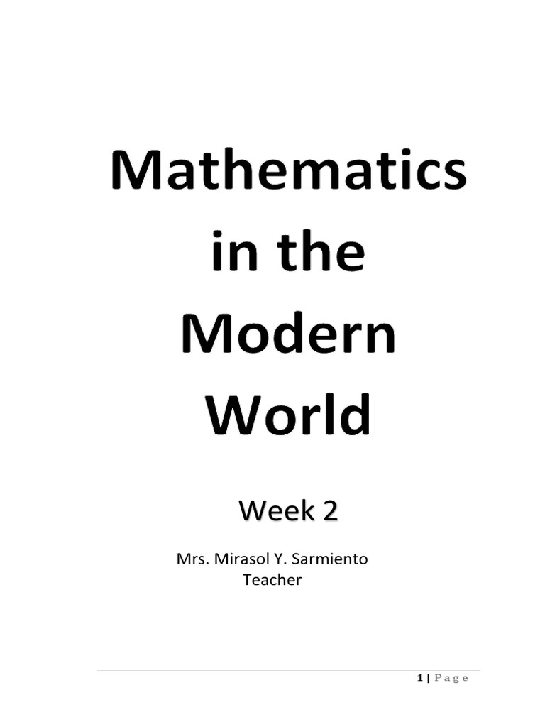 Week 2 - MITMW | PDF | Numbers | Mathematics